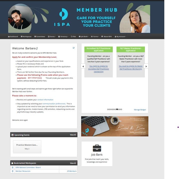 Member Hub - ISPA Psychotherapy